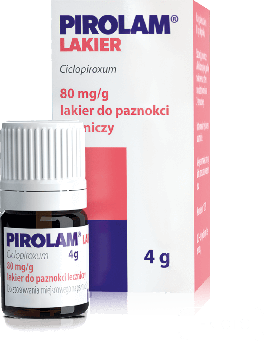 Pirolam lakier do paznokci leczniczy 80 mg/g 4 g - na grzybicę paznokci ...
